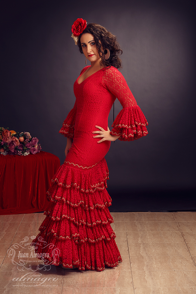 Sesión para el Book de fotos con traje de gitana